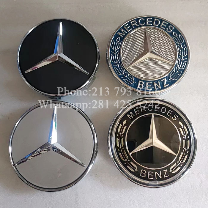 3rd Generation Mercedes Benz Floating Center Caps (4Pcs) | Free ...